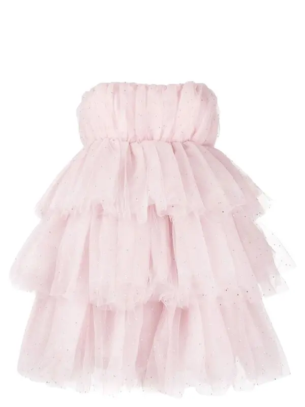 ROTATE BY BIRGER CHRISTENSEN Crystal-embellished Tulle Minidress - Pink