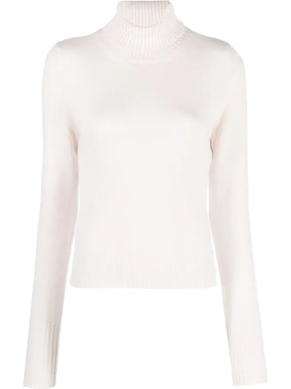 MAISON MARGIELA Open-back Roll-neck Top - Neutrals