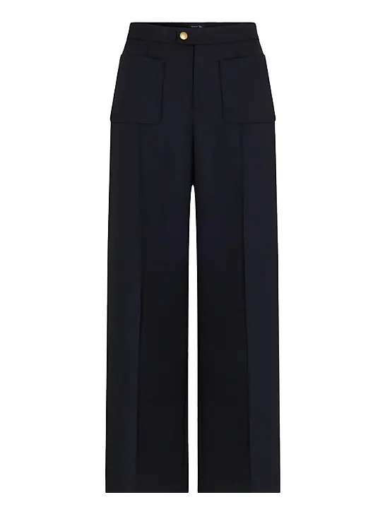 Soeur Harry Wide-leg High-rise Trousers - Blue
