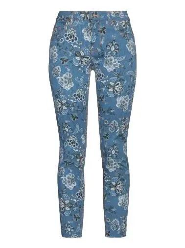 LIU •JO Slim-leg Floral Pants - Blue