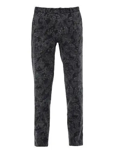 Incotex By Slowear Floral Tapered Pants - Blue