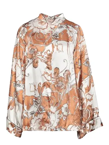 JUCCA Floral-print Satin Shirt - Brown
