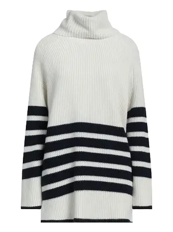 DANIELE FIESOLI Merino Wool Striped Turtleneck - White