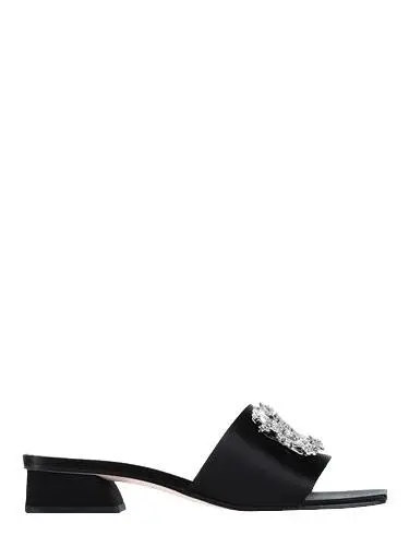 ROGER VIVIER Textile Sandals - Black