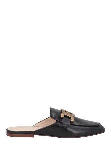TOD'S Soft Leather Mules - Black