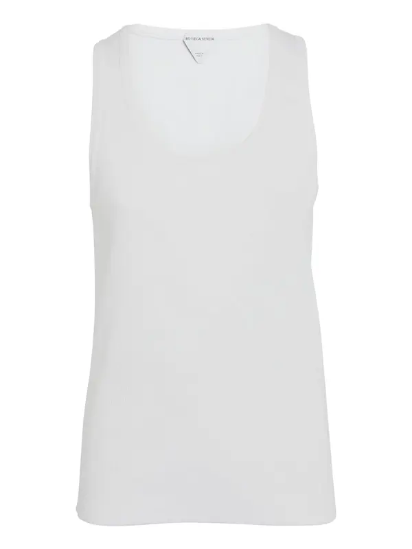 Bottega Veneta Stretch-cotton Tank Top - White