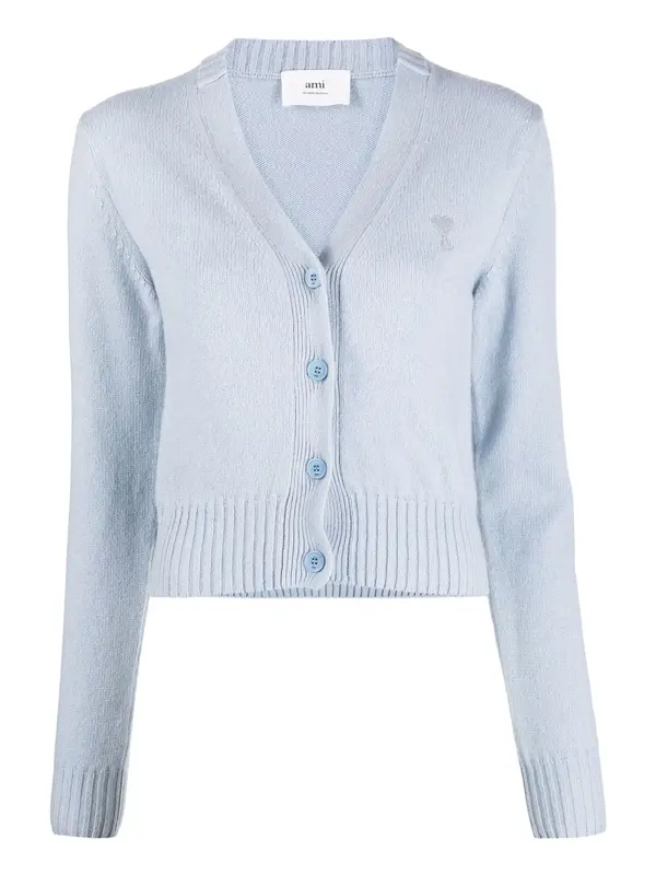 Ami De Coeur V-neck Cardigan - Blue