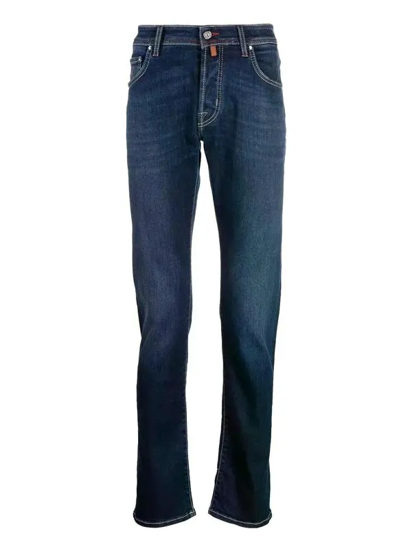 Jacob Cohen Dark Wash Straight-leg Jeans - Blue