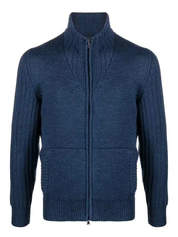 Paul & Shark High-neck Zip-up Cardigan - Blue