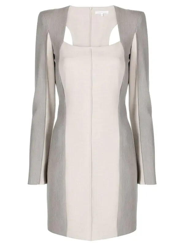 Patrizia Pepe Long-sleeve Minidress - Neutrals
