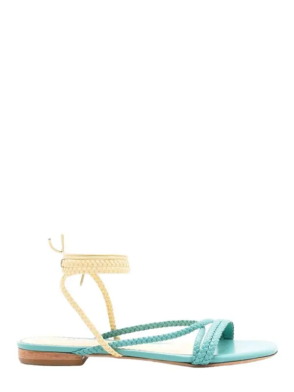 STUDIO CHOFAKIAN Courtney Braided-strap Flat Sandals - Blue
