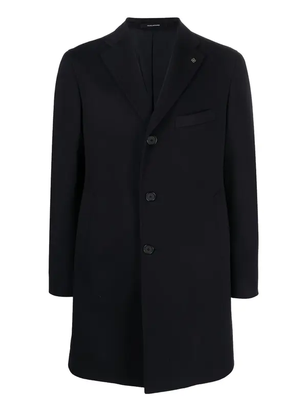 Tagliatore Single-breasted Cashmere Coat - Blue