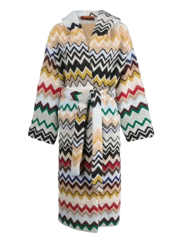 Missoni Zig-zag Belted Cardigan - Neutrals