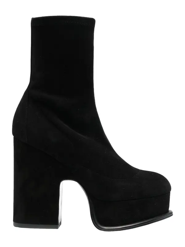 Pierre Hardy Suede Platform Boots - Black