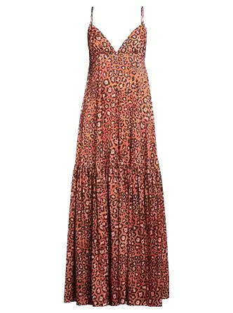 BERNA Leopard-print Maxi Dress - Orange