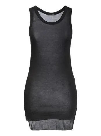 ANN DEMEULEMEESTER Tank Top In Cotton And Silk - Black
