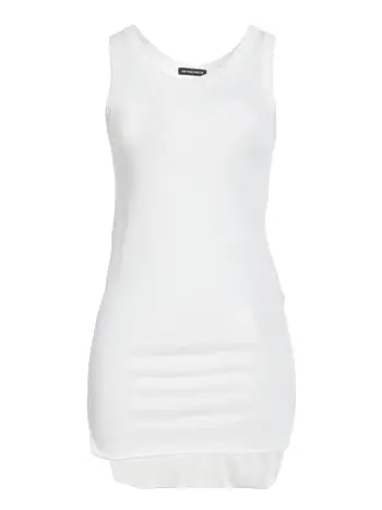 ANN DEMEULEMEESTER Tank Top In Cotton And Silk - White