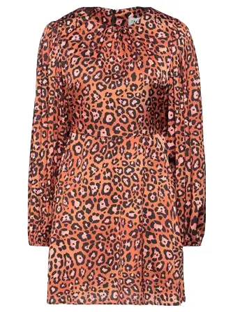 BERNA Leopard-print Mini Dress - Red