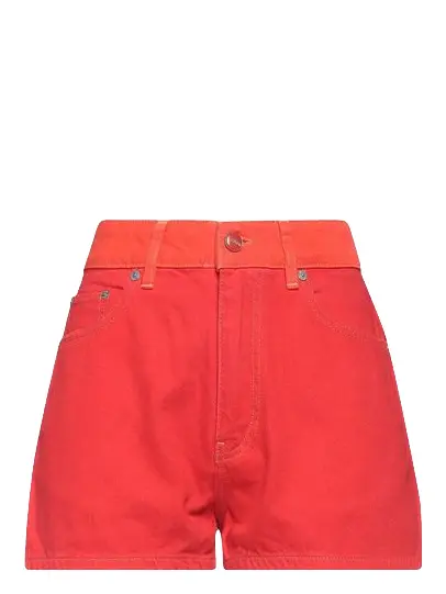 GANNI Denim Shorts - Red
