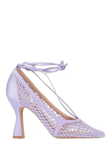 GAËLLE PARIS Satin And Mesh Pumps - Purple