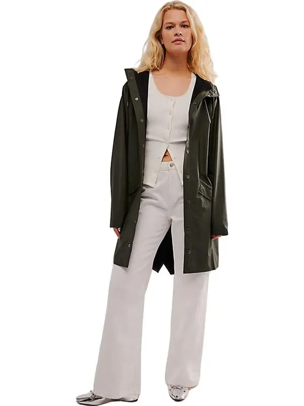 Rains Long Jacket - Green