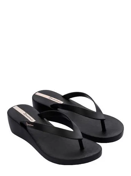 Ipanema Selfie Wedge Flip Flop - Black/black