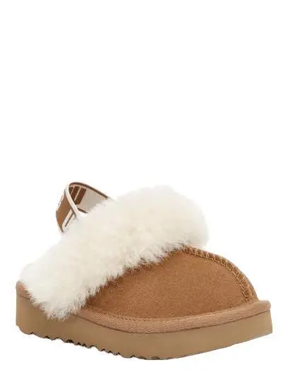 UGG Funkette Shearling Trim Clog - Chestnut