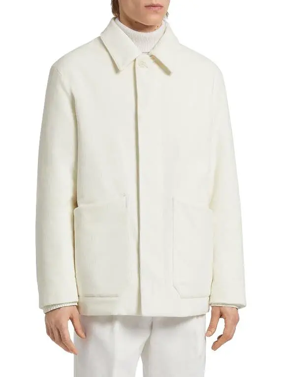 Zegna Cashco Elements Corduroy Chore Jacket - White