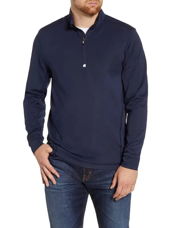 Cutter & Buck Traverse Stretch Quarter Zip Pullover - Liberty Navy
