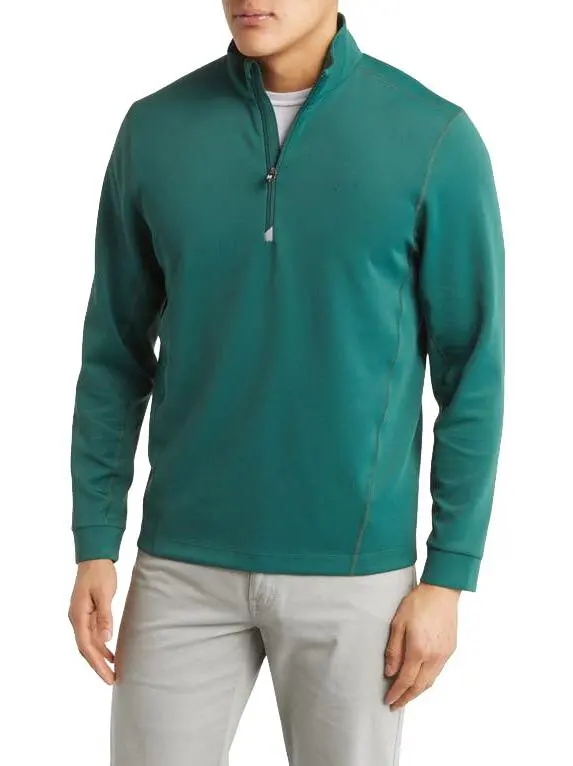 Cutter & Buck Traverse Stretch Quarter Zip Pullover - Hunter