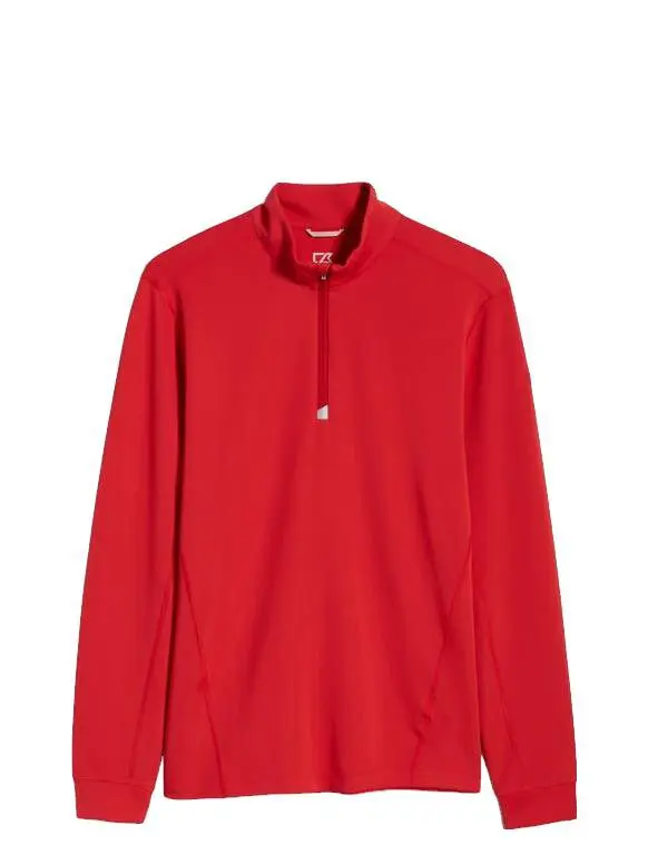 Cutter & Buck Traverse Stretch Quarter Zip Pullover - Red