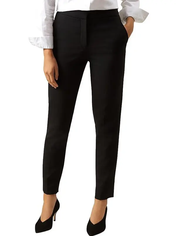 HOBBS LONDON Gael Cropped Trousers - Black