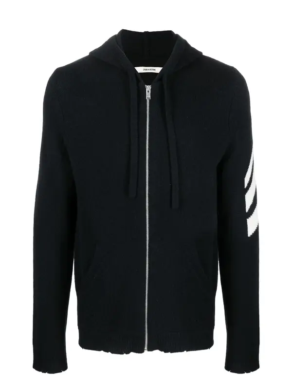 Zadig&Voltaire Cashmere Zip-up Hoodie - Black