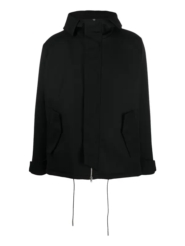 LOW BRAND Quilted-lining Hooded Parka - Black