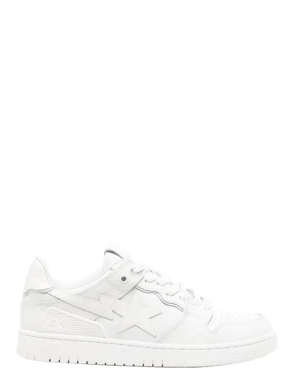 A BATHING APE Star-patch Lace-up Sneakers - White