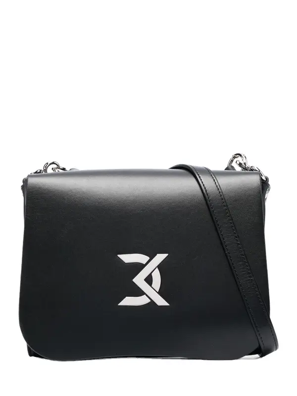 David Koma Logo Plaque Shoulder Bag - Black