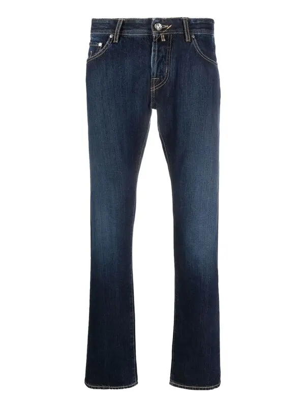 Jacob Cohen Faded-effect Straight-leg Jeans - Blue