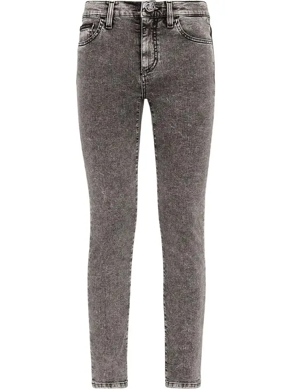 Philipp Plein Cropped Skinny-cut Jeans - Grey
