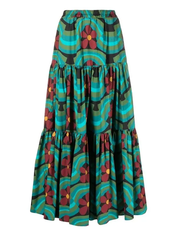 La DoubleJ Big Tiered Skirt - Green