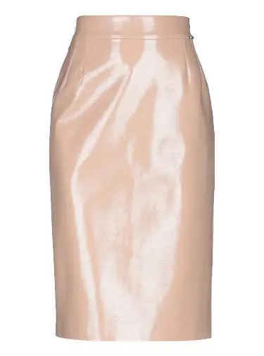 LIU •JO Midi Coated Pencil Skirt - Pink