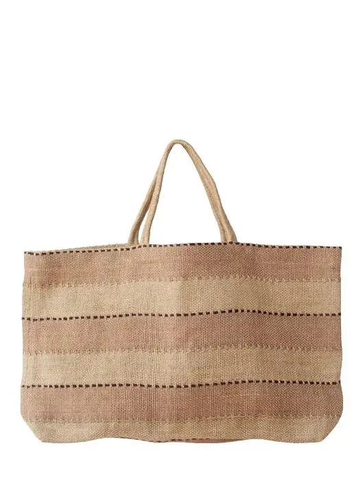WILL & ATLAS Khari Wide Market Shopper Jute Tote - Spice