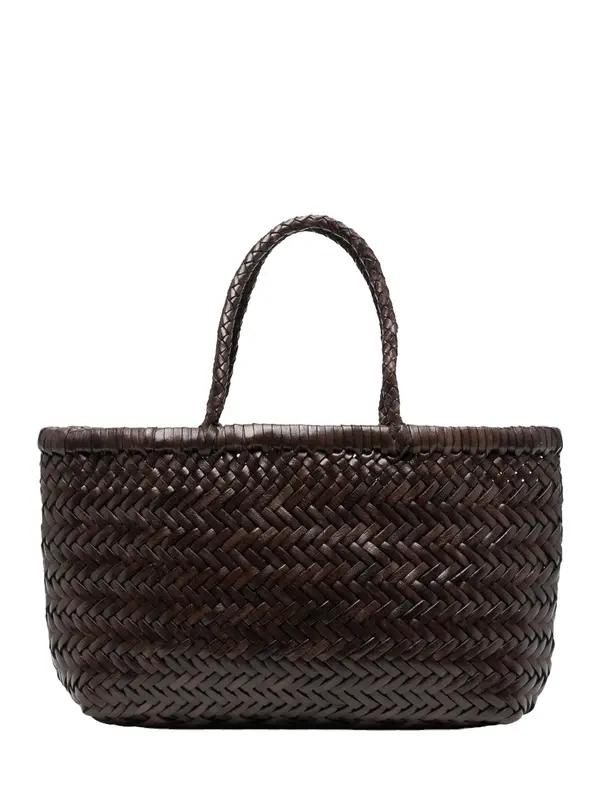 Dragon Diffusion Interwoven Leather Tote - Brown