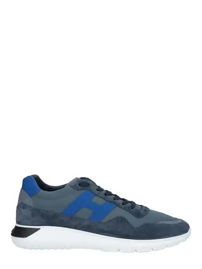 Hogan Sneakers In Leather And Textile Fibers - Blue