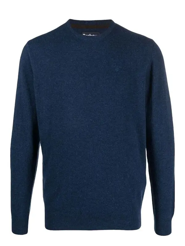 Barbour Logo-embroidered Wool Sweater - Blue