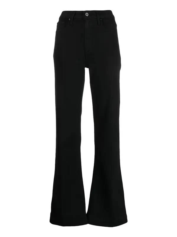 Paige Leenah High-waist Flared Jeans - Black