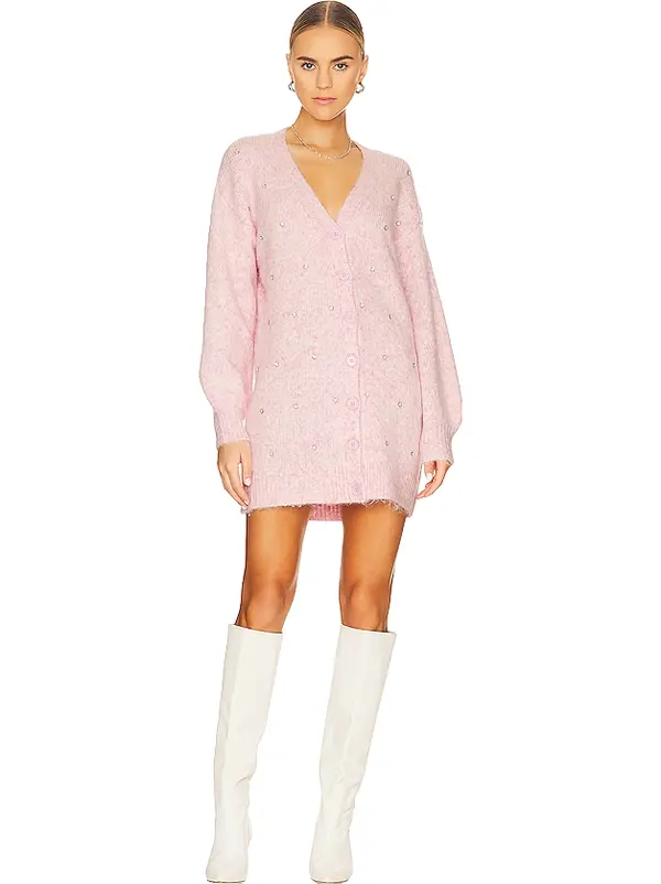 Majorelle Rishelle Embellished Sweater Dress - Light Pink