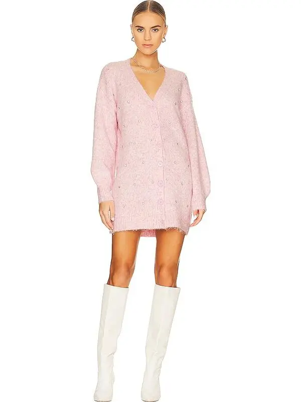 Majorelle Rishelle Embellished Sweater Dress - Light Pink