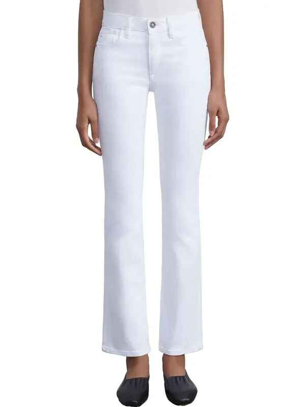 Lafayette 148 New York Mercer Kick Flare Jeans - Washed Plaster