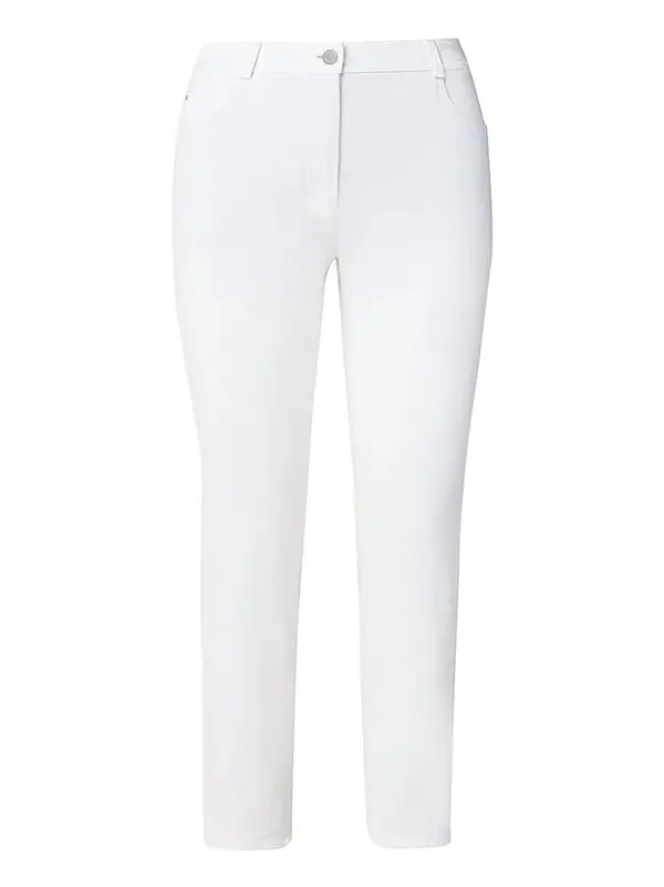 Akris Maru Slim-leg Ankle Stretch Denim Pants - Cream