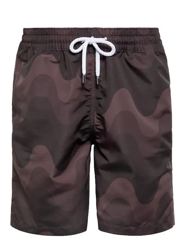 Frescobol Carioca Sport Printed Swim Trunks - Brown